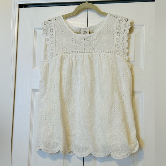 Knox Rose | Tops | Knox Rose White Eyelet Top | Poshmark